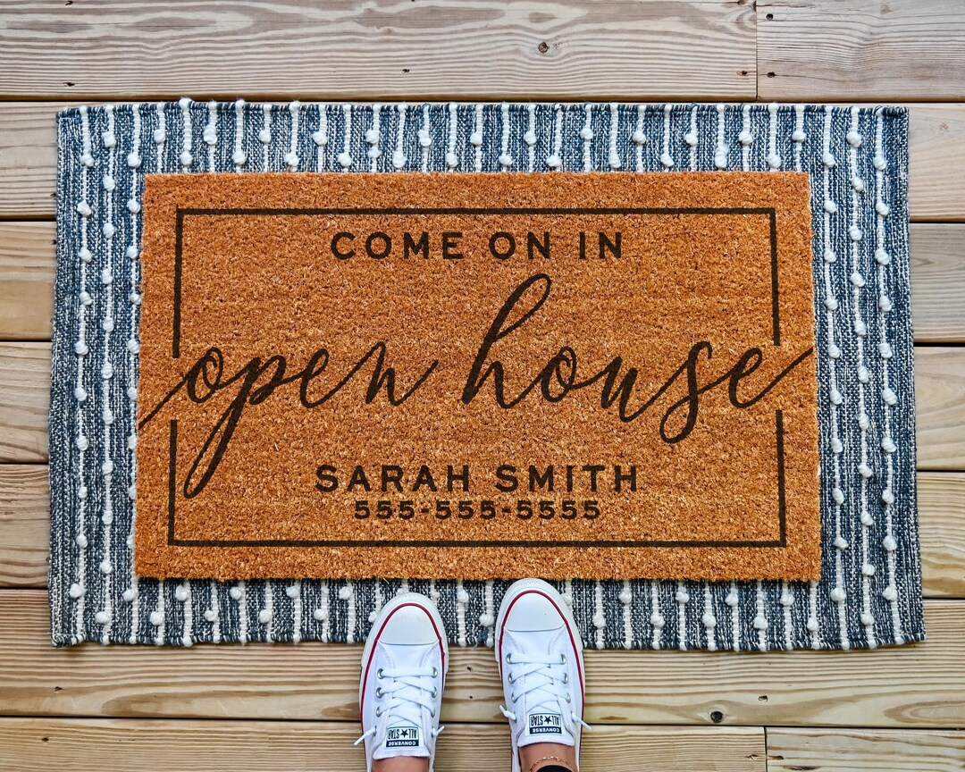 Custom Open House Doormat, Custom Doormat, Real Estate Doormat, Realtor ...
