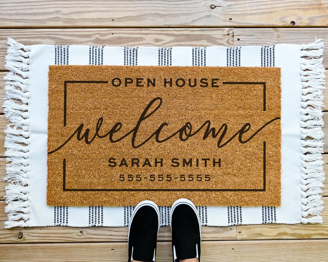 Personalized Open House Doormat, Custom Doormat, Real Estate Doormat ...