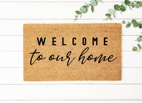 Welcome Doormat Welcome Mat Welcome Doormat Welcome To Our | Etsy