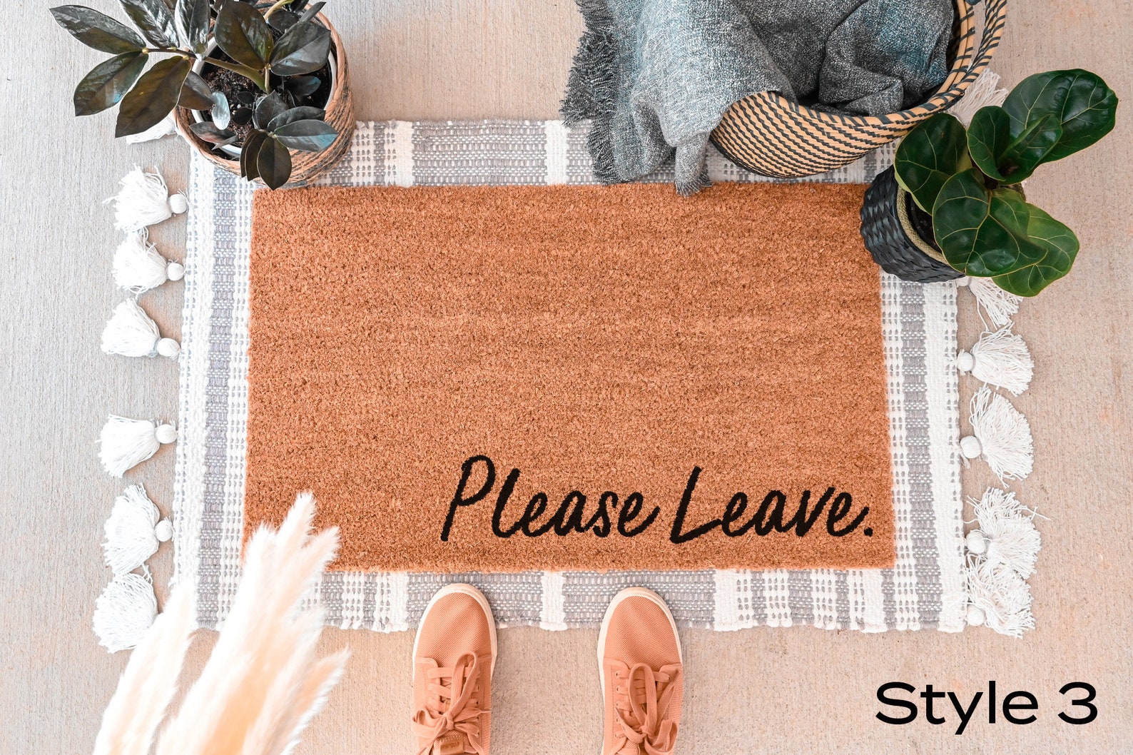 Please Leave Doormat Go Away Doormat Funny Doormat Door - Etsy