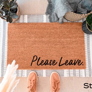 Please Leave Doormat, Go Away Doormat, Funny Doormat, Door Mat, Funny ...