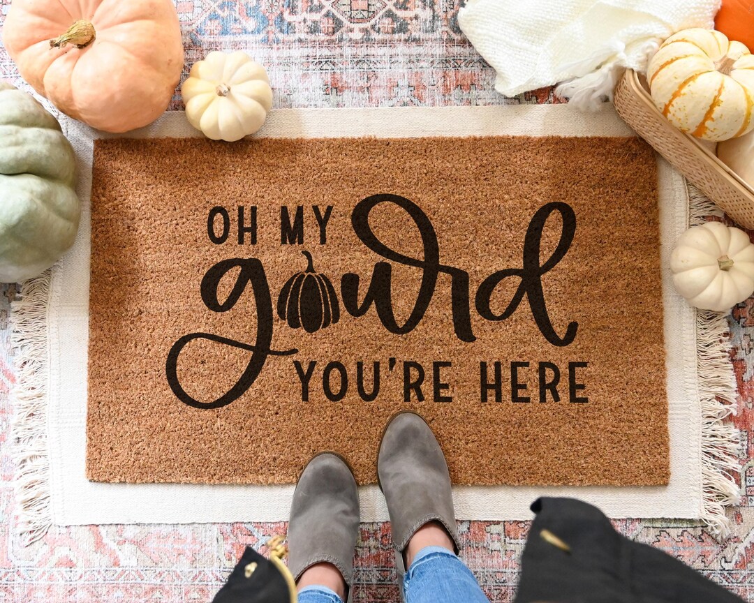 Oh My Gourd Door Mat, Oh My Gourd Doormat, Fall Doormat, Pumpkin ...