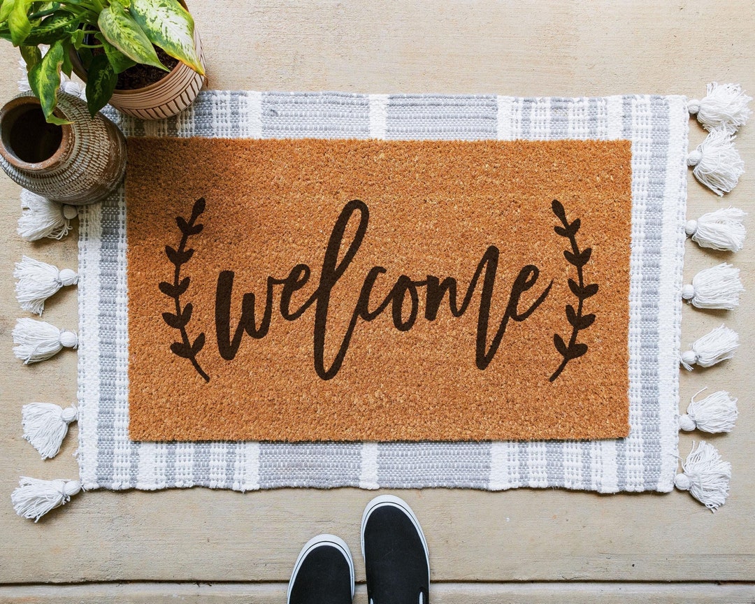 Farmhouse Welcome Mat, Welcome Doormat, Housewarming Gift, Realtor ...