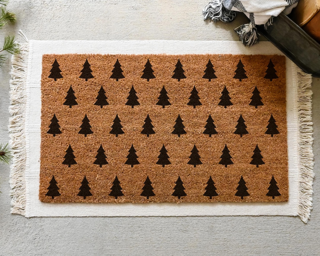 Christmas Doormat, Christmas Tree Doormat, Christmas Door Mat, Holiday ...