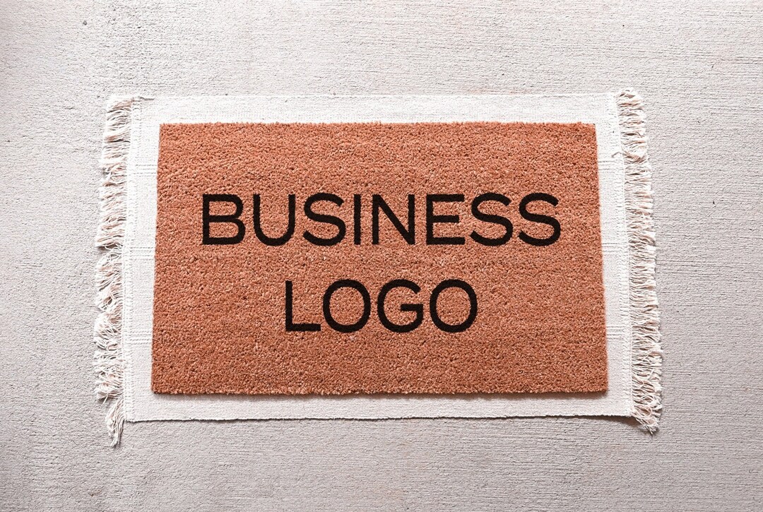 Business Logo Doormat Personalized Doormat Custom Welcome - Etsy
