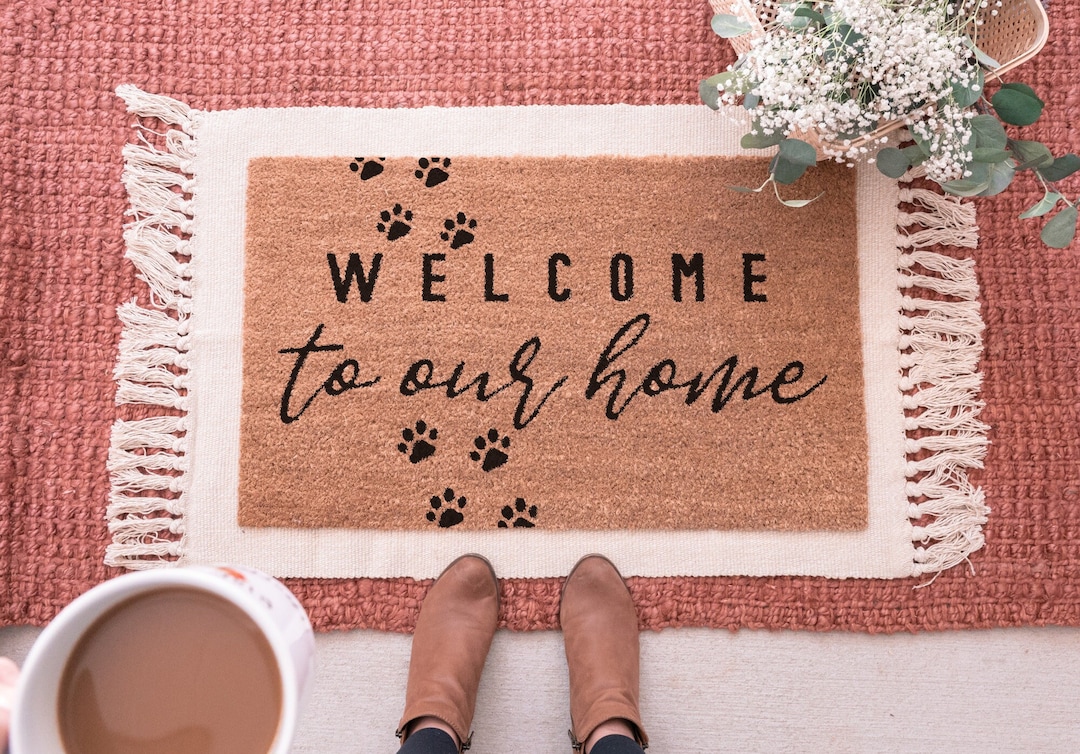 Dog Paws Doormat, Dog Doormat, Funny Doormat, Welcome Mat, Gifts for ...