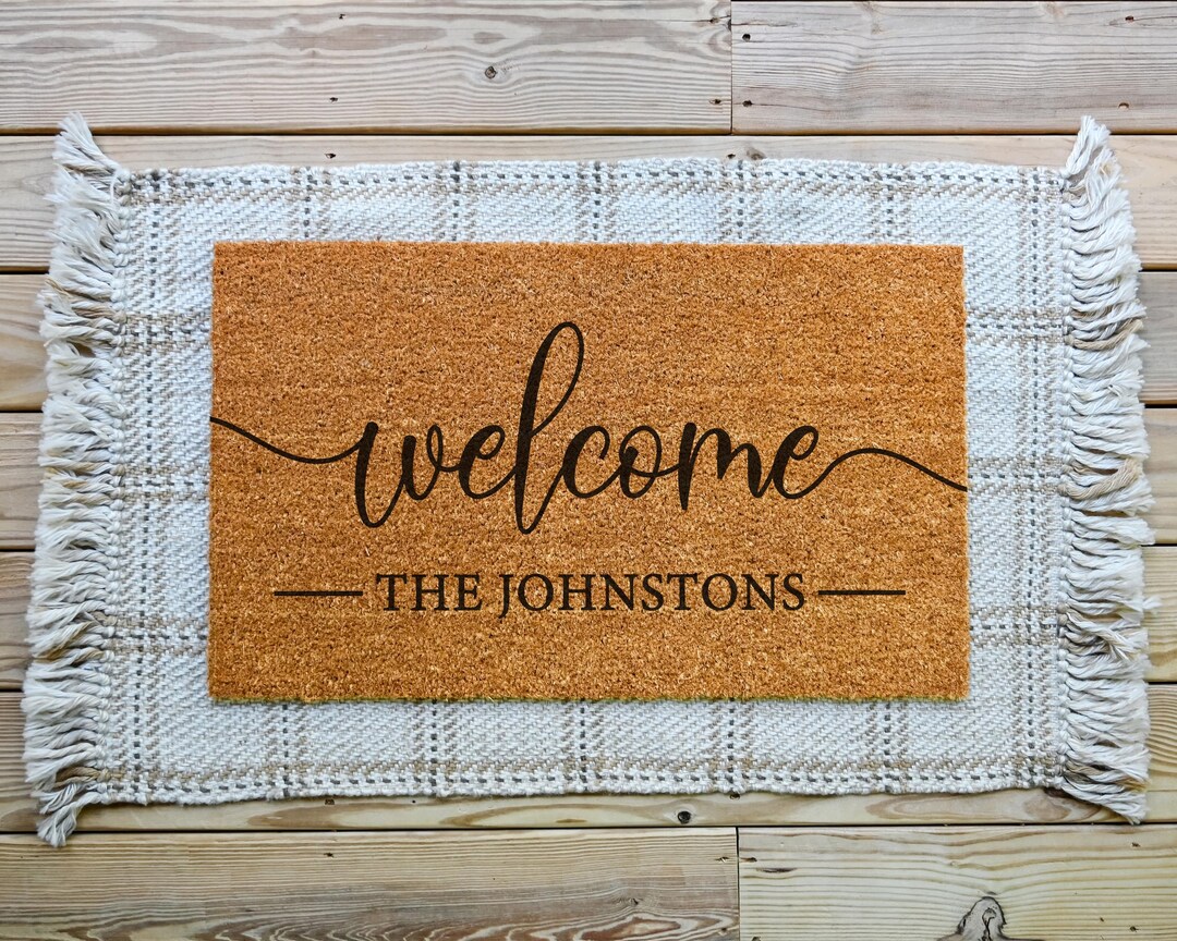 Personalized Door Mat, Custom Doormat, Personalized Welcome Mat, Last ...