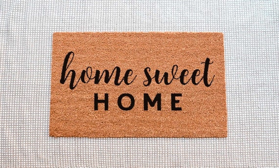 Home Sweet Home Doormat Welcome Mat Housewarming Gift | Etsy
