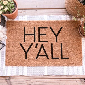 Hey Yall Door Mat Funny Welcome Mat Housewarming Gift Porch - Etsy