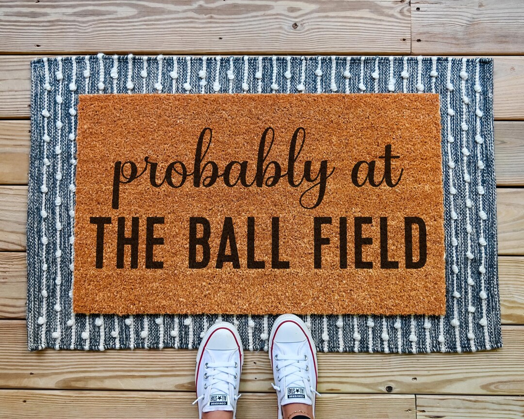 Probably at the Ball Field, at the Ball Field, Baseball Door Mat ...