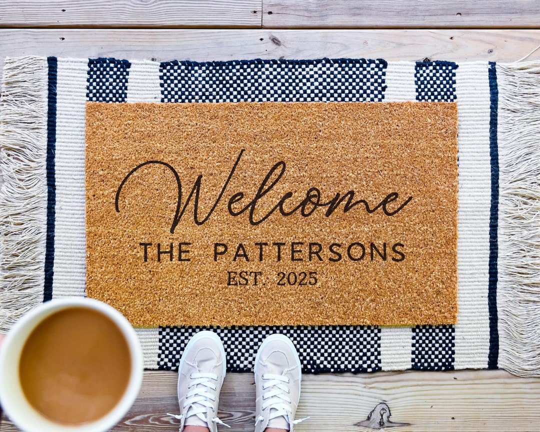 Last Name Doormat, Housewarming Gift, Wedding Gift, Closing Gift ...