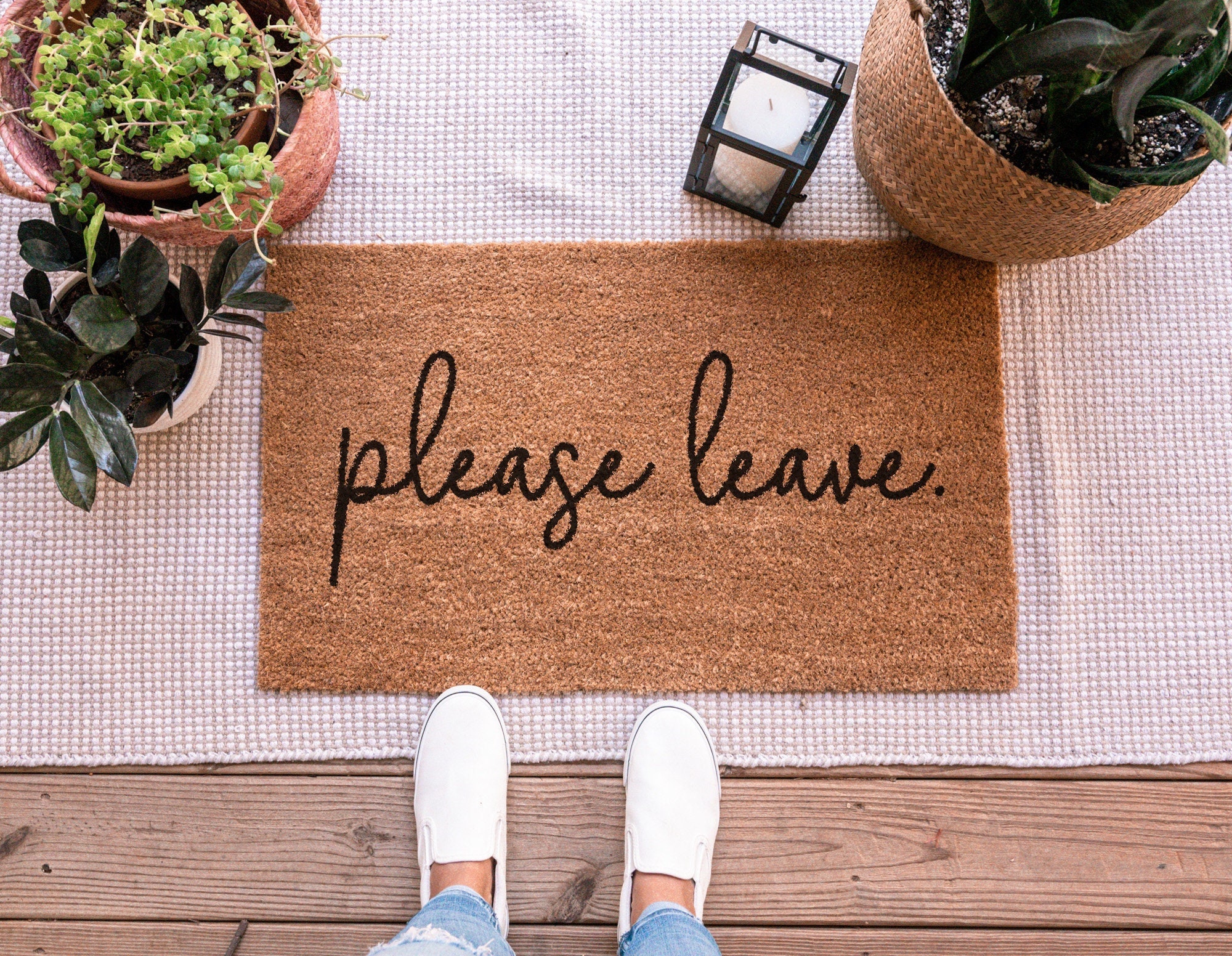 Please Leave Doormat Go Away Doormat Funny Doormat Door - Etsy