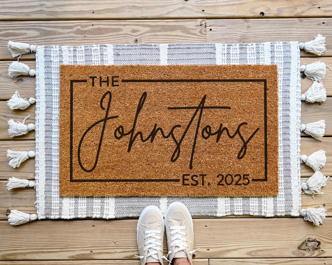 Custom Door Mat, Outdoor, Last Name Doormat, Front Door Decor ...