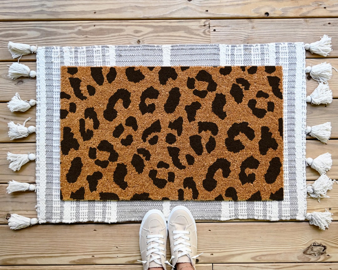 Animal Print Doormat, Leopard Print Doormat, Cheetah Doormat, Welcome ...
