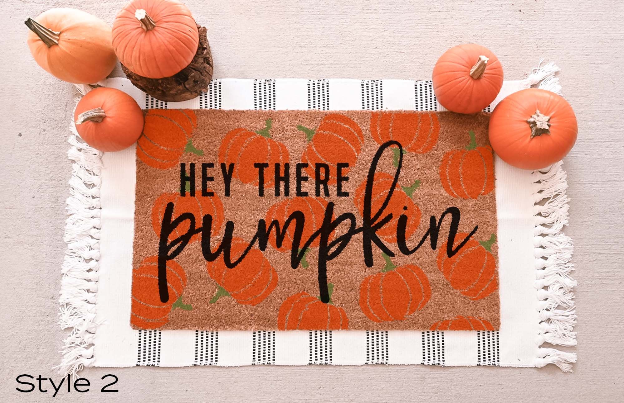 Hey There Pumpkin Doormat Fall Welcome Mat Fall Decor Funny - Etsy