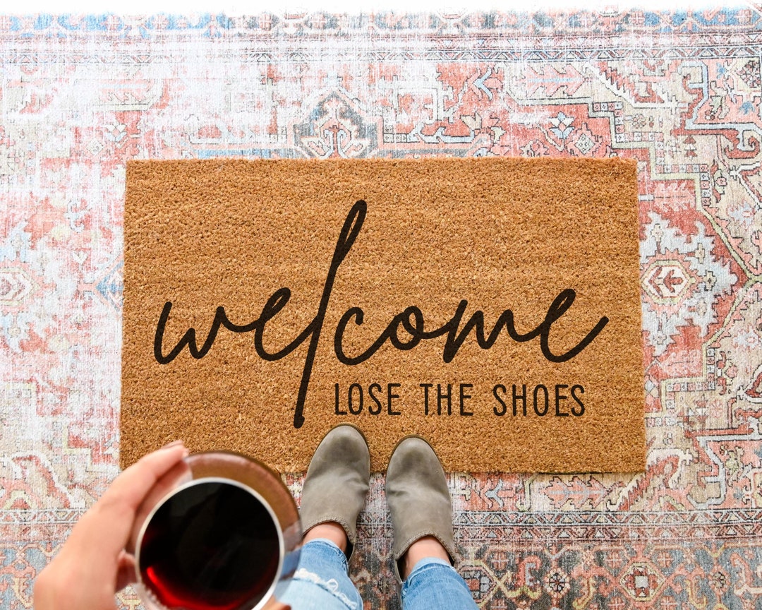Lose the Shoes Doormat, Shoes off Doormat, Funny Doormat, Funny Welcome ...