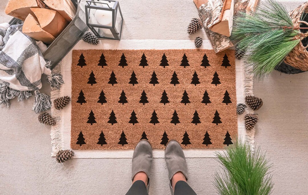 Christmas Doormat, Christmas Tree Doormat, Christmas Door Mat, Holiday ...