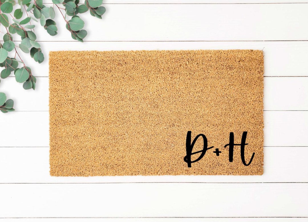 Welcome Mat, Initial Doormat, Personalized Doormat, Welcome Door Mat ...