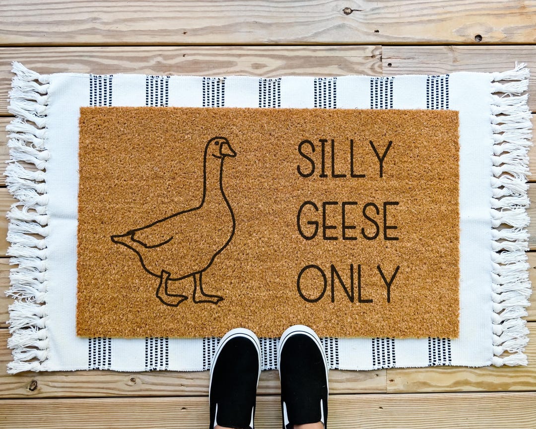 Silly Geese Only Coir Doormat: Funny Welcome Mat - Etsy