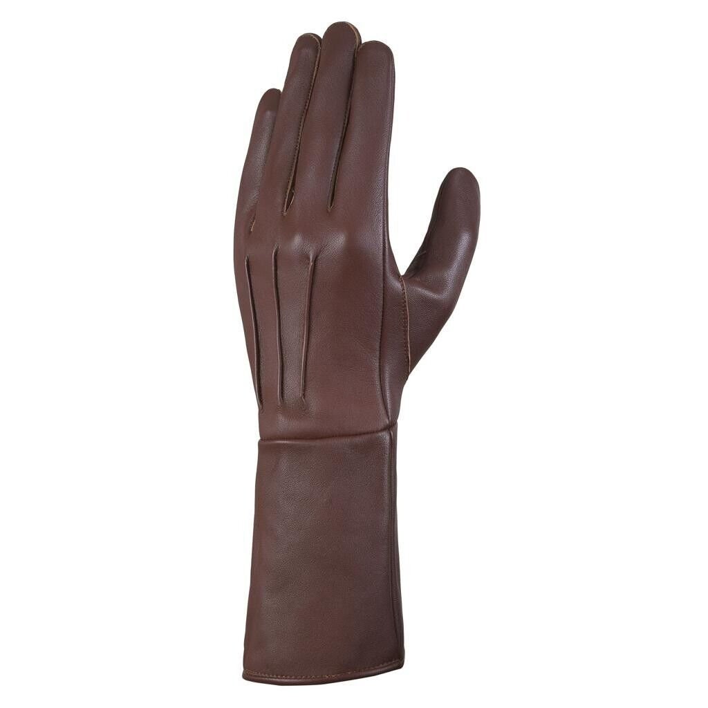 Medieval Leather Gauntlet Cosplay Gloves With Long Arm Cuff Knight ...