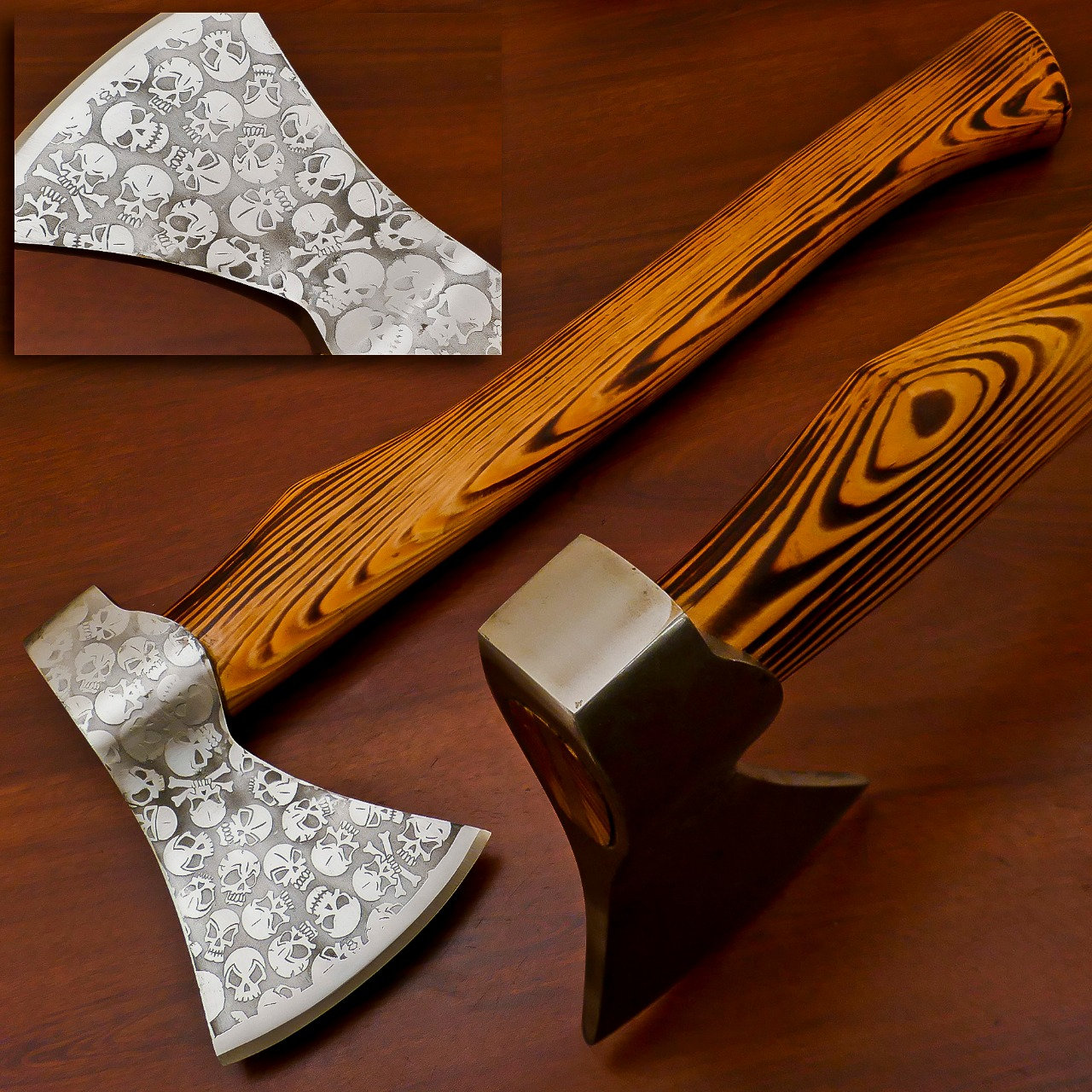 Y-15 Custom Handmade Stainless Steel Viking Axe-Gorgeous and Solid Wood ...