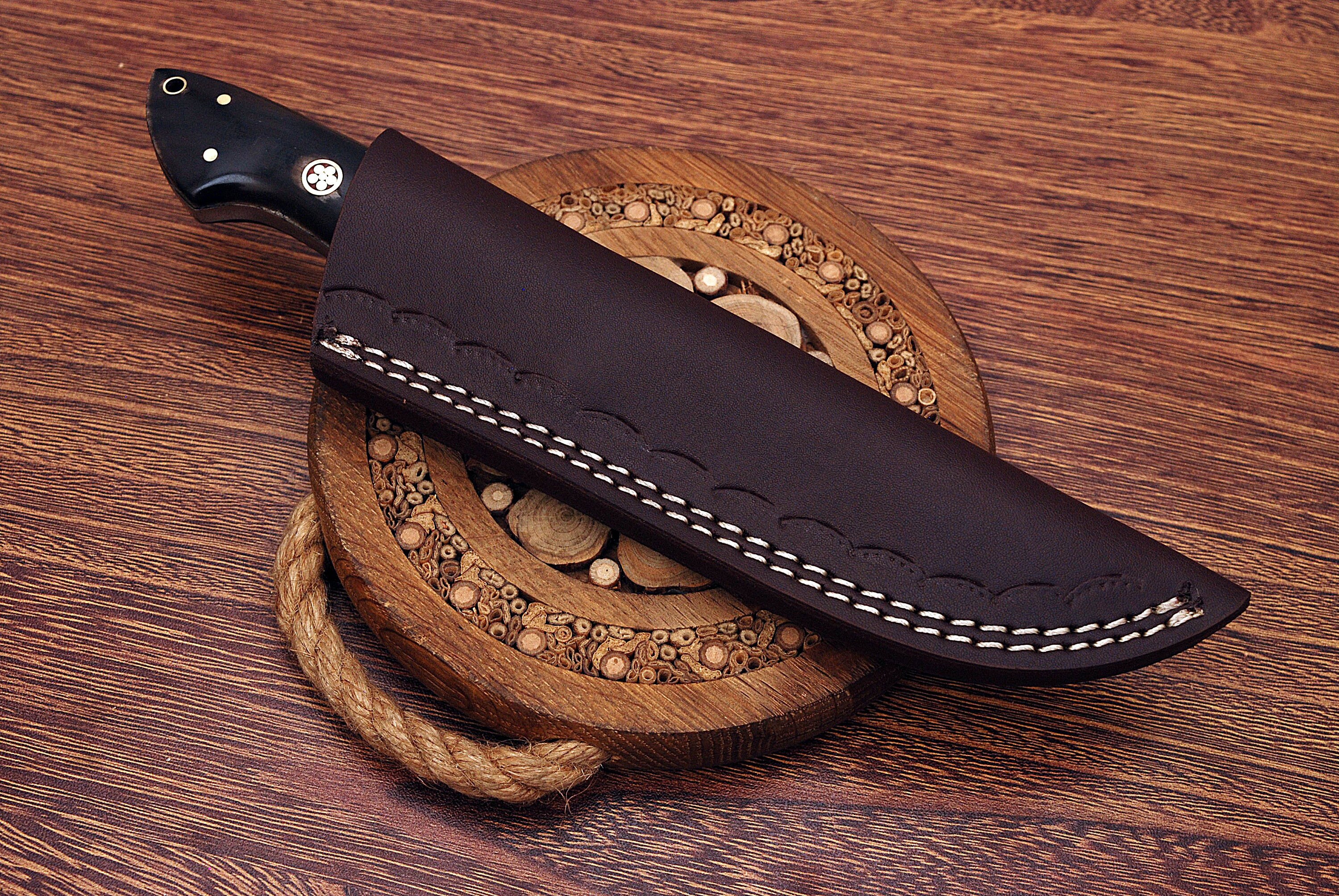 Custom Blood Grooved Damascus Skinning Hunting Knife Cow - Etsy