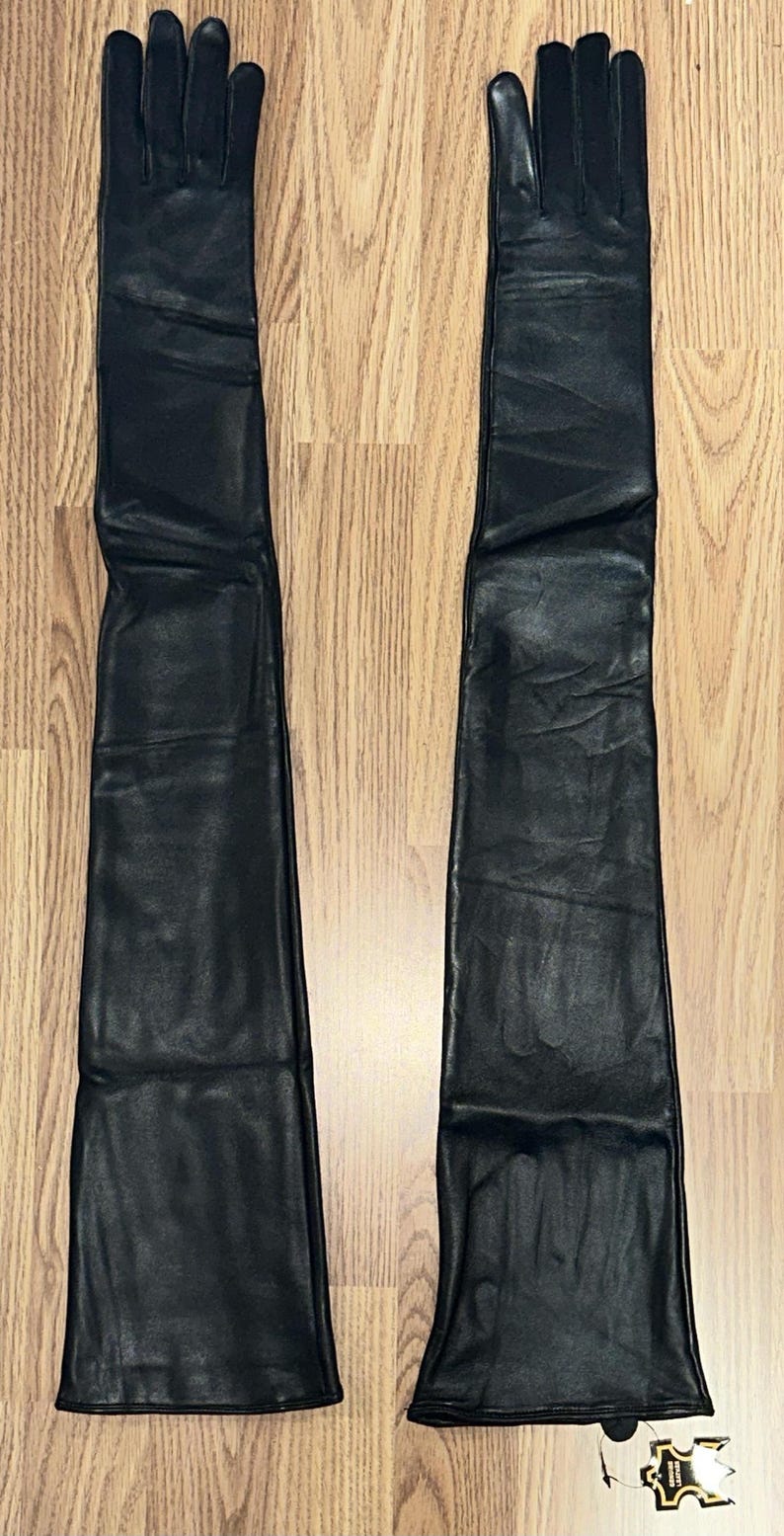 80cm Long Women's Long Opera Dress Gloves Unlined Genuine Leather - Etsy