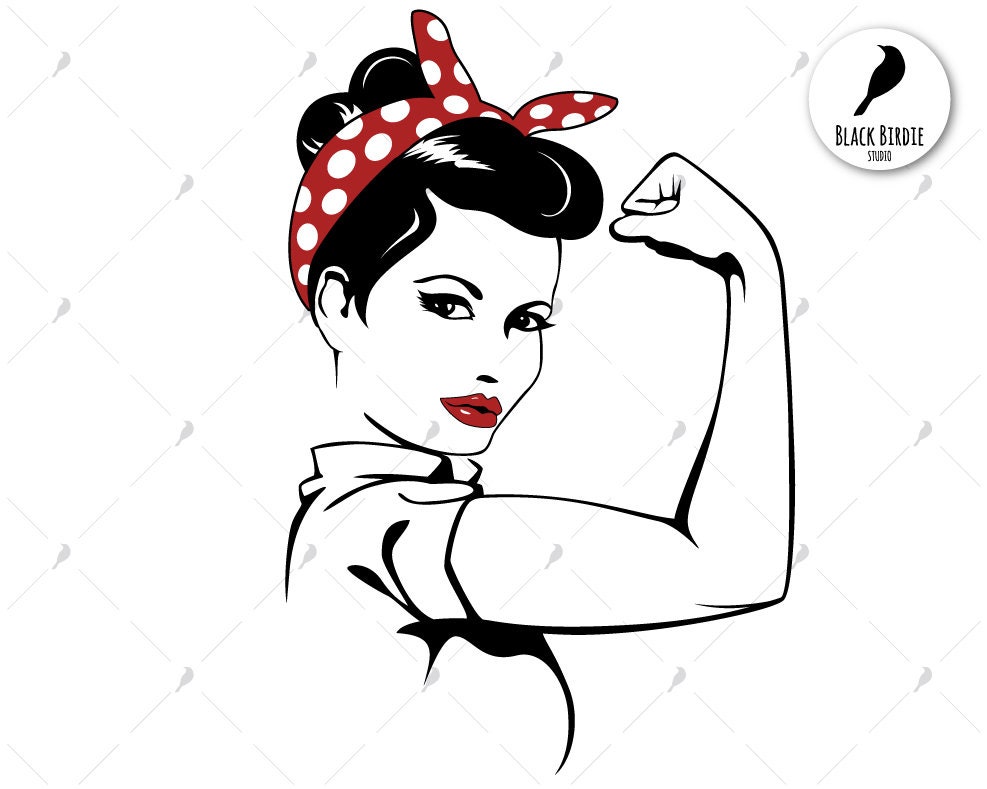 Rosie The Riveter Svg Strong Woman Svg Strong Woman Clipart Etsy