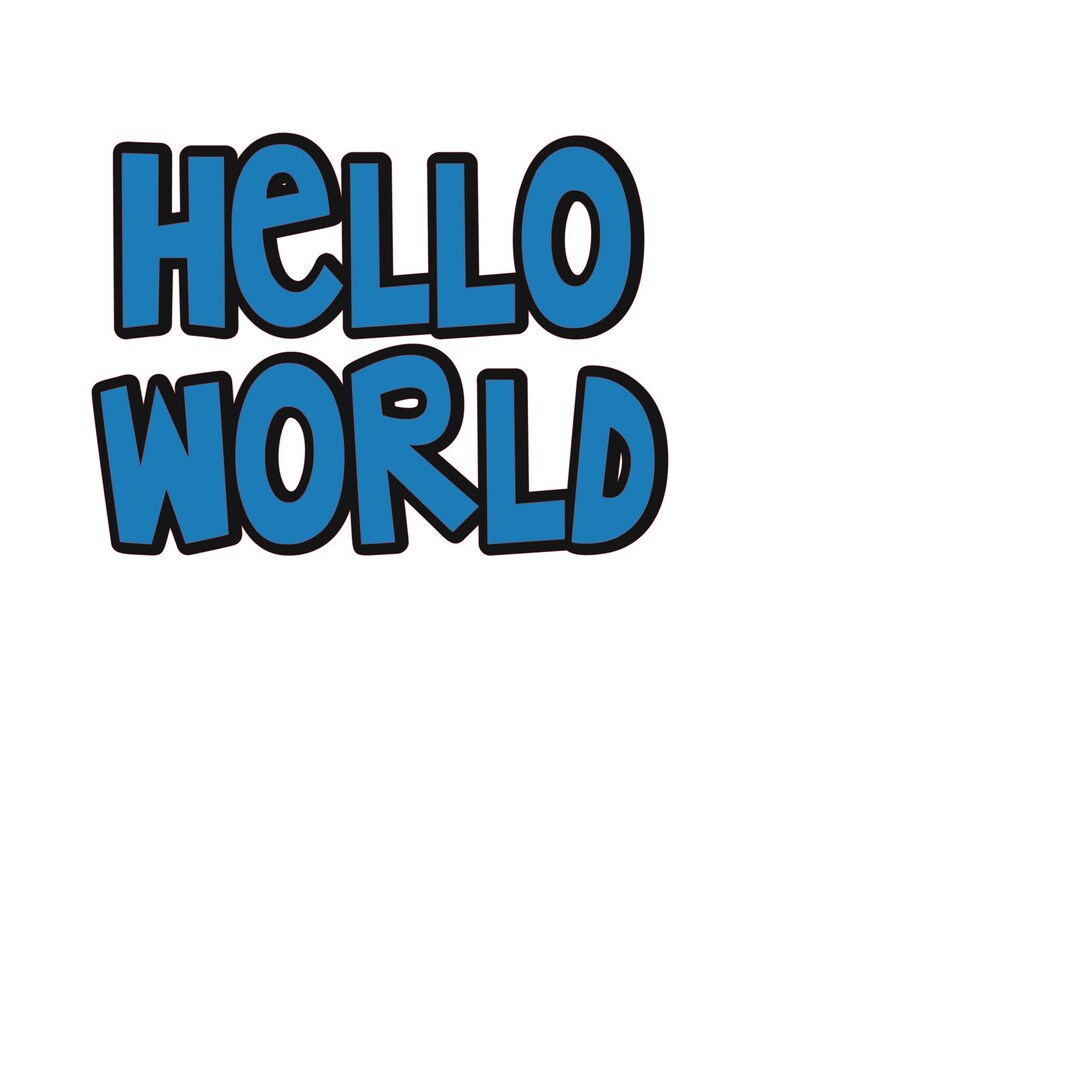 Hello World Svg File. Cut File. SVG. Download. - Etsy