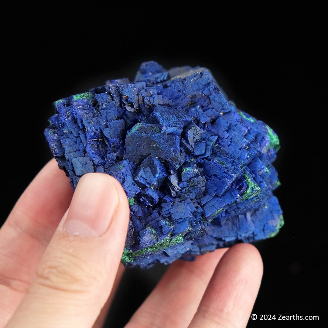 Huge Floater Crystal of Azurite flower With Malachite From Shilu Mine ...