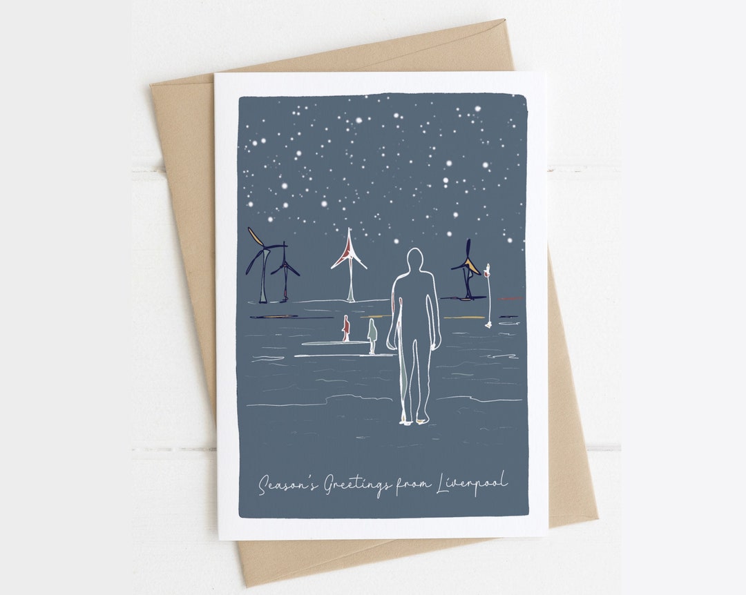 Crosby Liverpool Christmas Card - Etsy UK