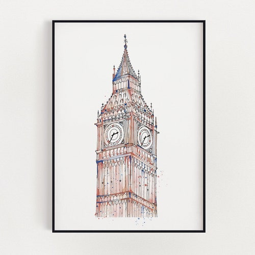 London Big Ben Print London Gift London Home Decor - Etsy