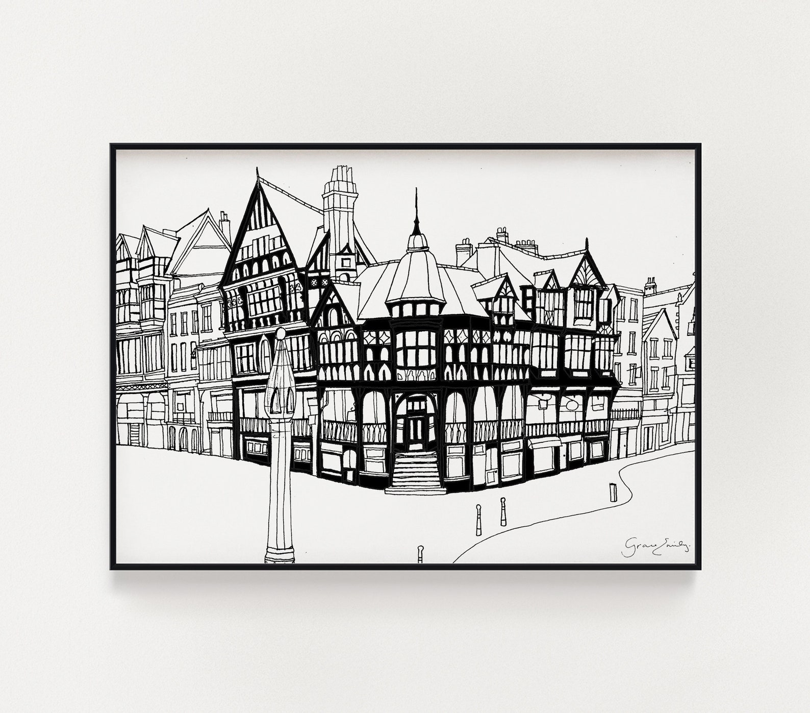 Chester Rows Art Print - Etsy UK