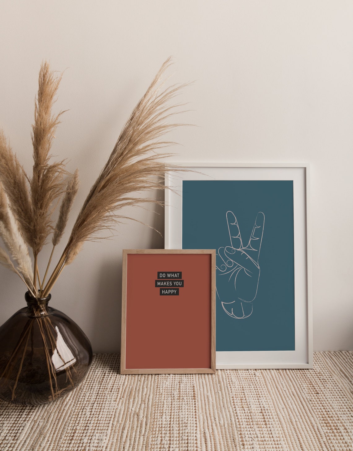 Blue Peace Sign Print | Etsy