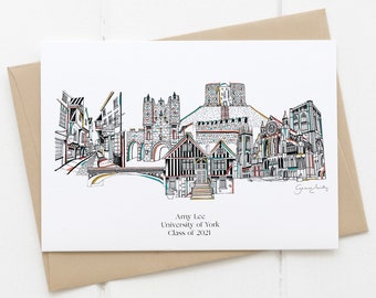 Personalised Graduation Card, University Graduation Celebration Card ...