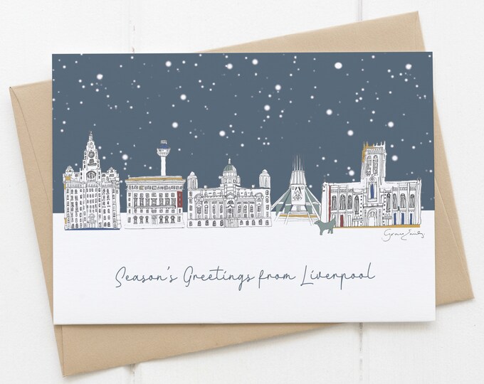 Liverpool Christmas Card Pack - Etsy UK