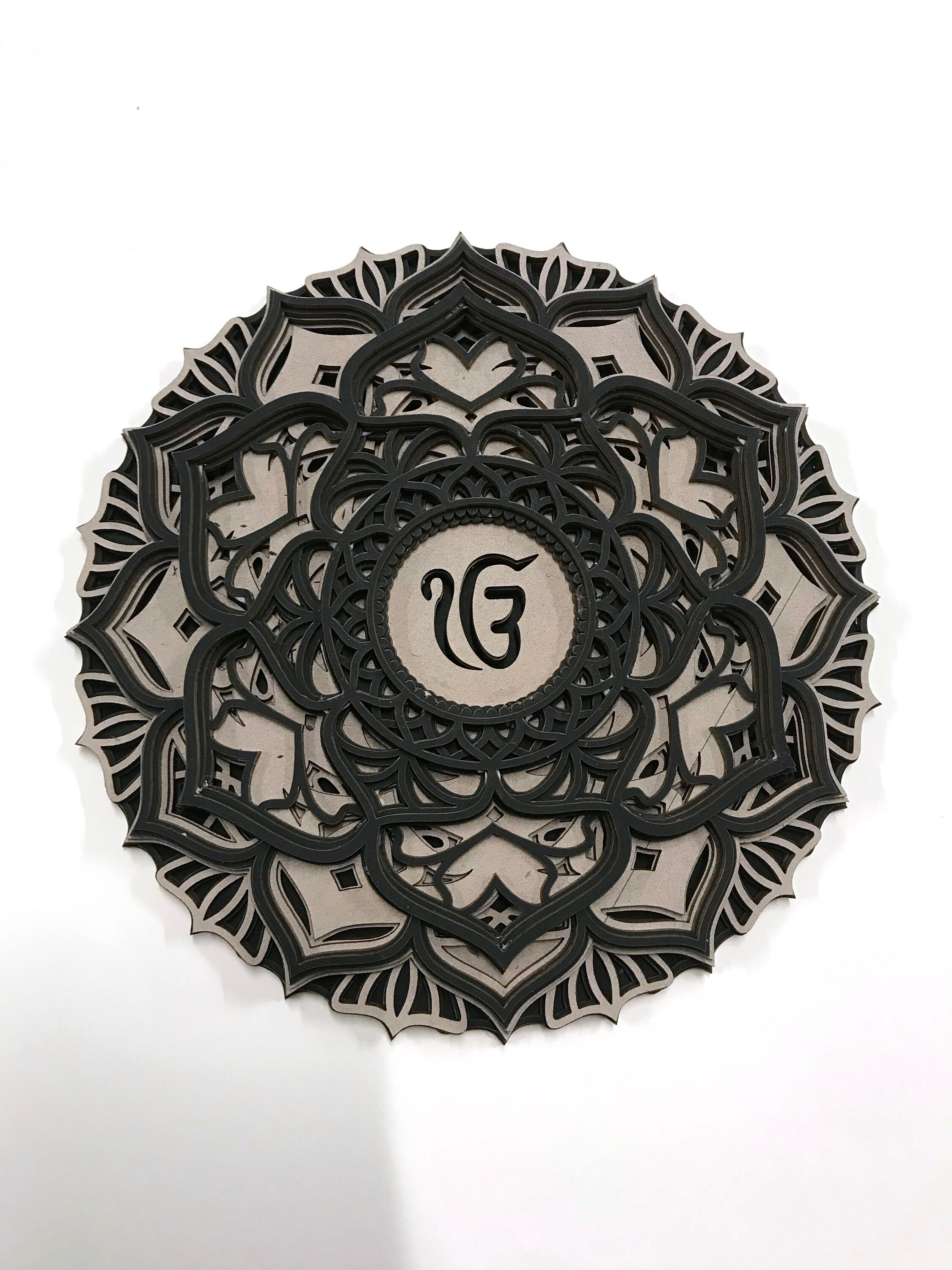 Framed Ik on Kar, Sikh Sacred Symbol Mandala - Etsy UK