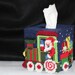 Christmas Train Square Tissue Box Cover - Etsy