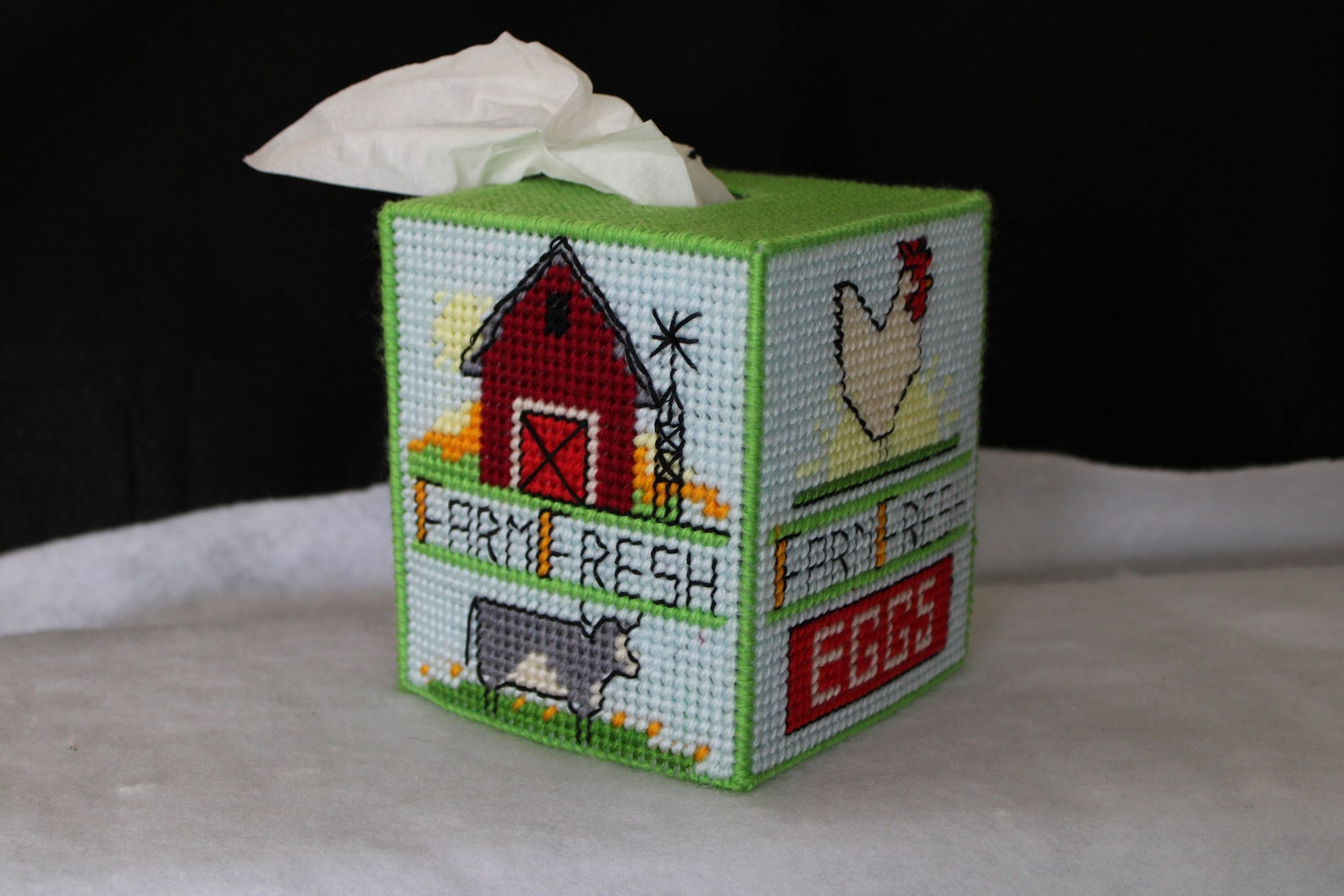 Farm Fresh Tissue Box Cover - Etsy