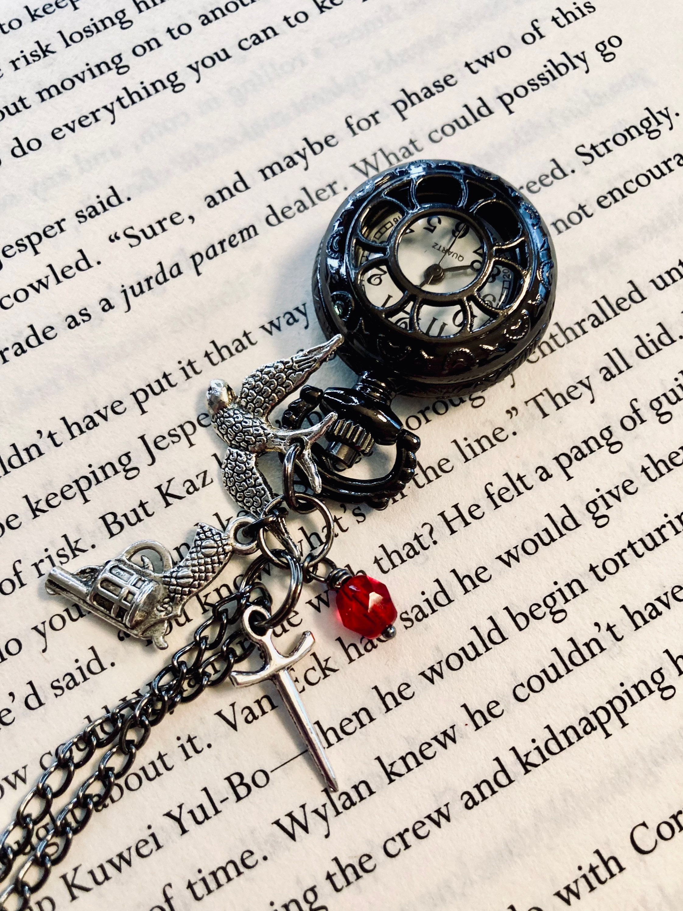 Six of Crows Inspired Pocket Watch Necklace Grisha Inspired Shadow and ...