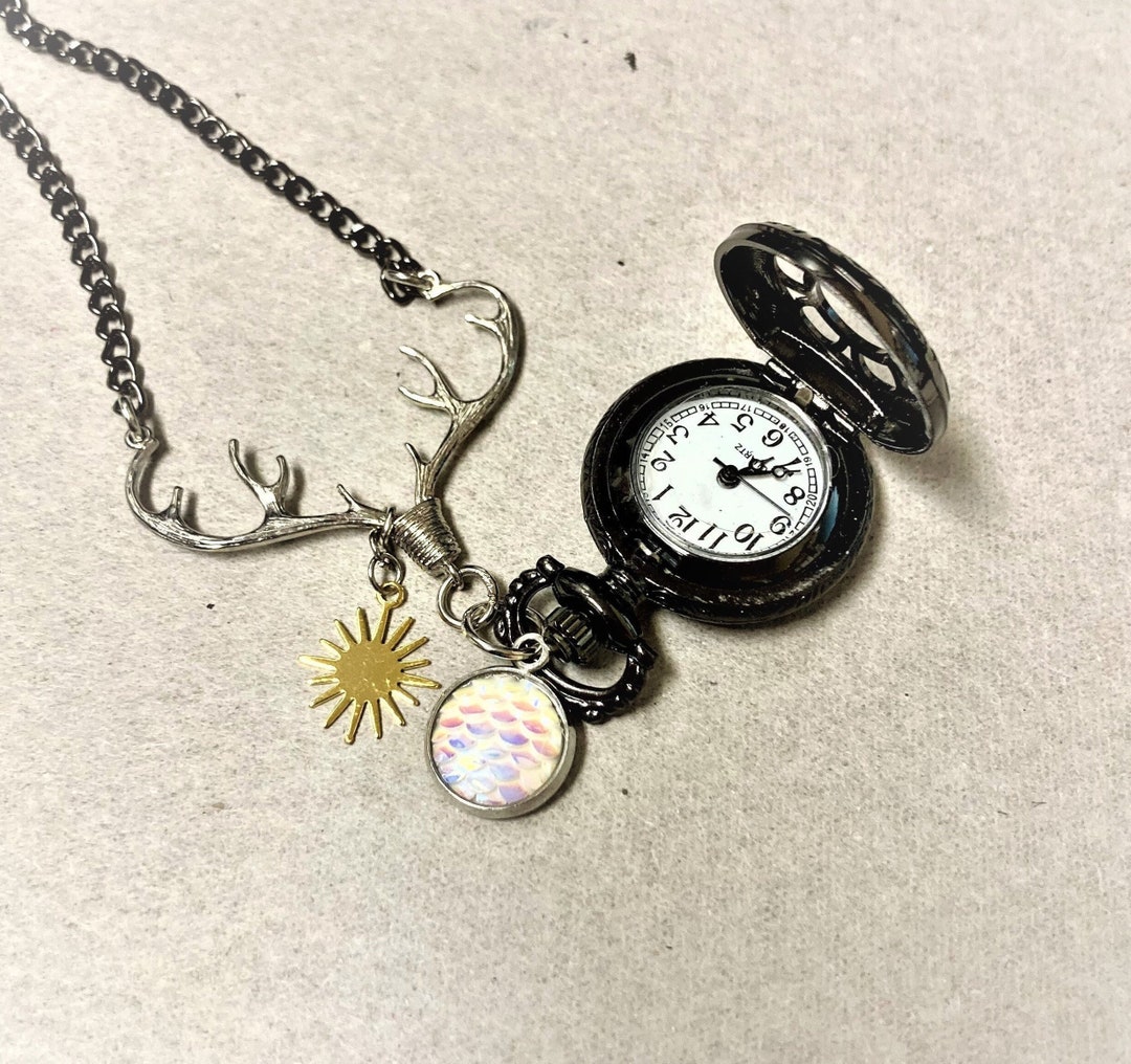 Shadow and Bone Inspired Pocket Watch Necklace Grisha Inspired ...