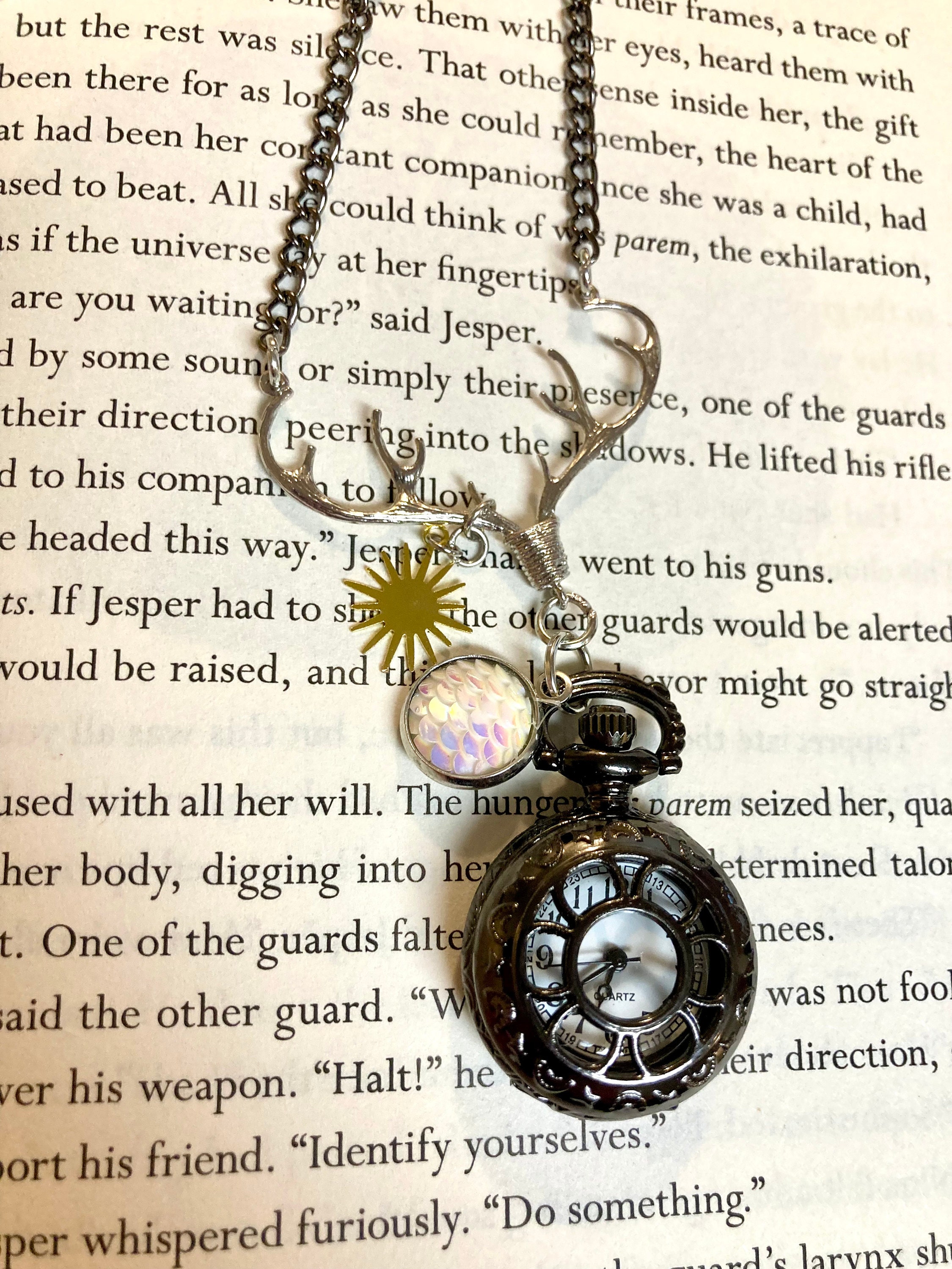 Shadow and Bone Inspired Pocket Watch Necklace Grisha Inspired ...