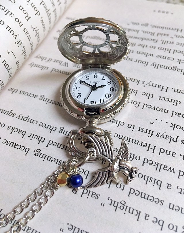 Ravenclaw Inspired Harry Potter Inspired Pocket Watch Necklace Potter ...