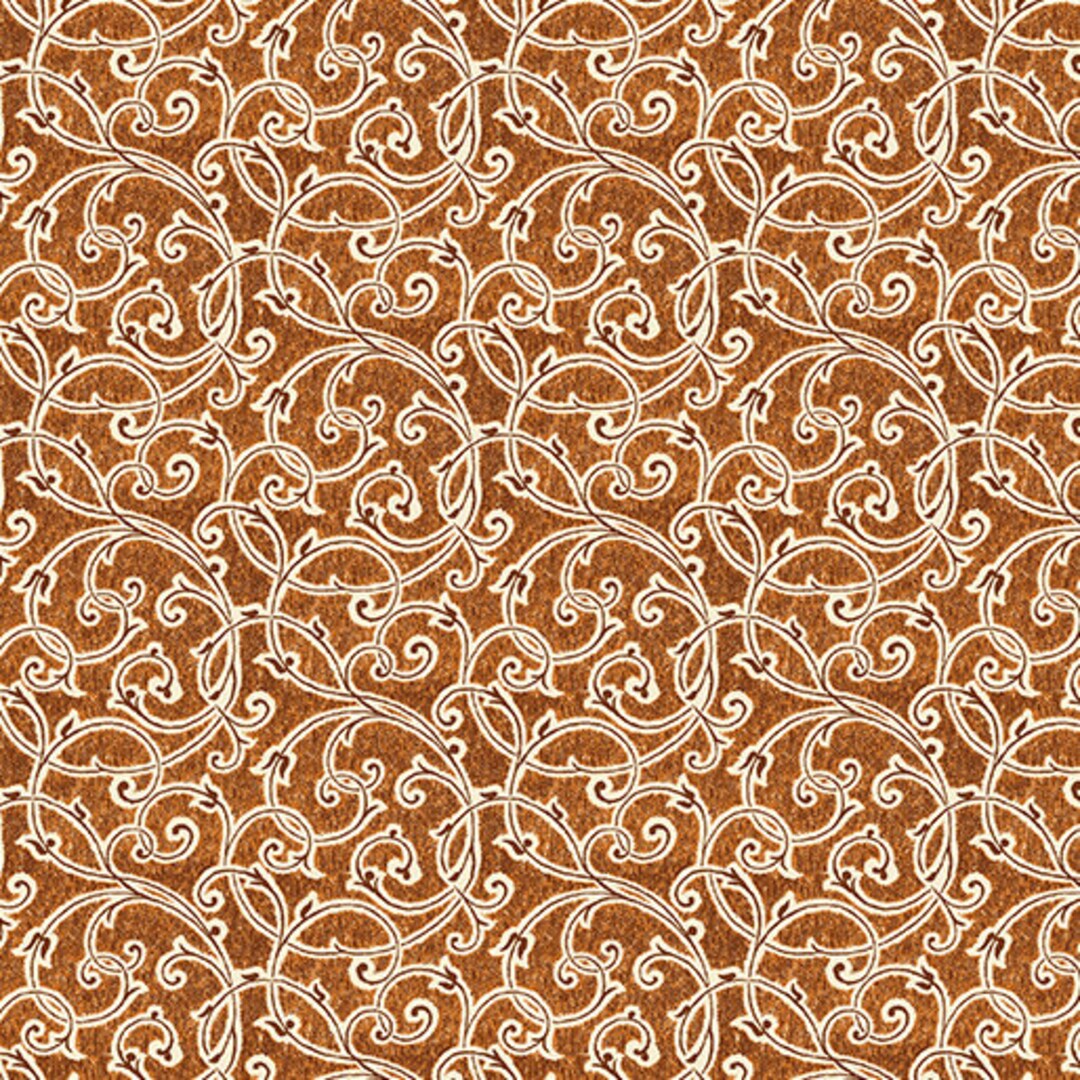 Harvest Farm Scroll Rust by Benartex 5468-79 - Etsy