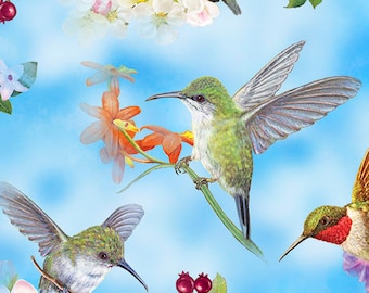 Hummingbird Fabric | Etsy