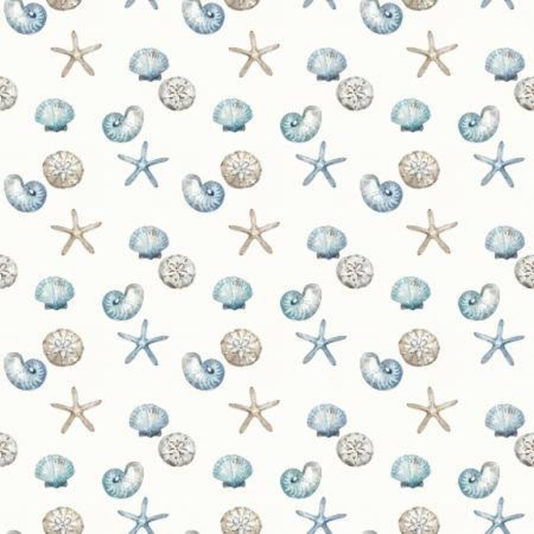 Blue Escape Coastal Shell Toss off White C14513R-OFFWHITE by Riley ...