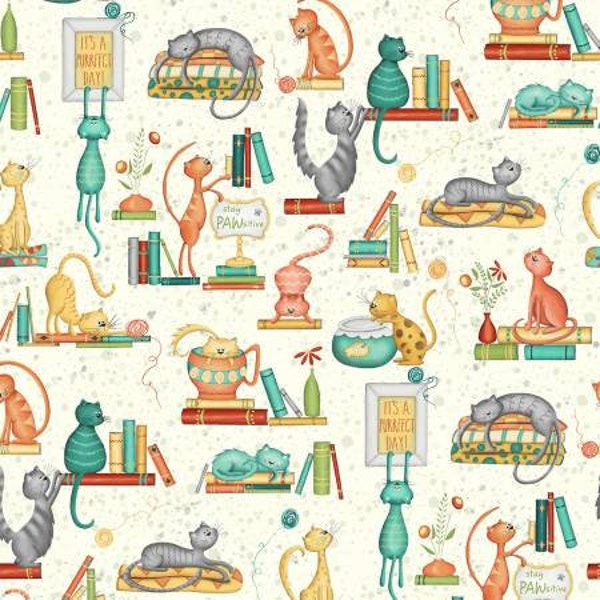 Catitude Fabric - Etsy UK