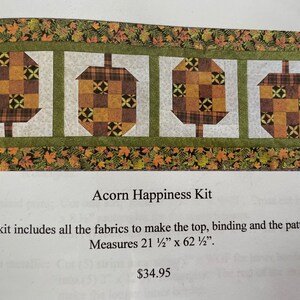 Acorn Happiness Quilt Kit - Etsy Canada
