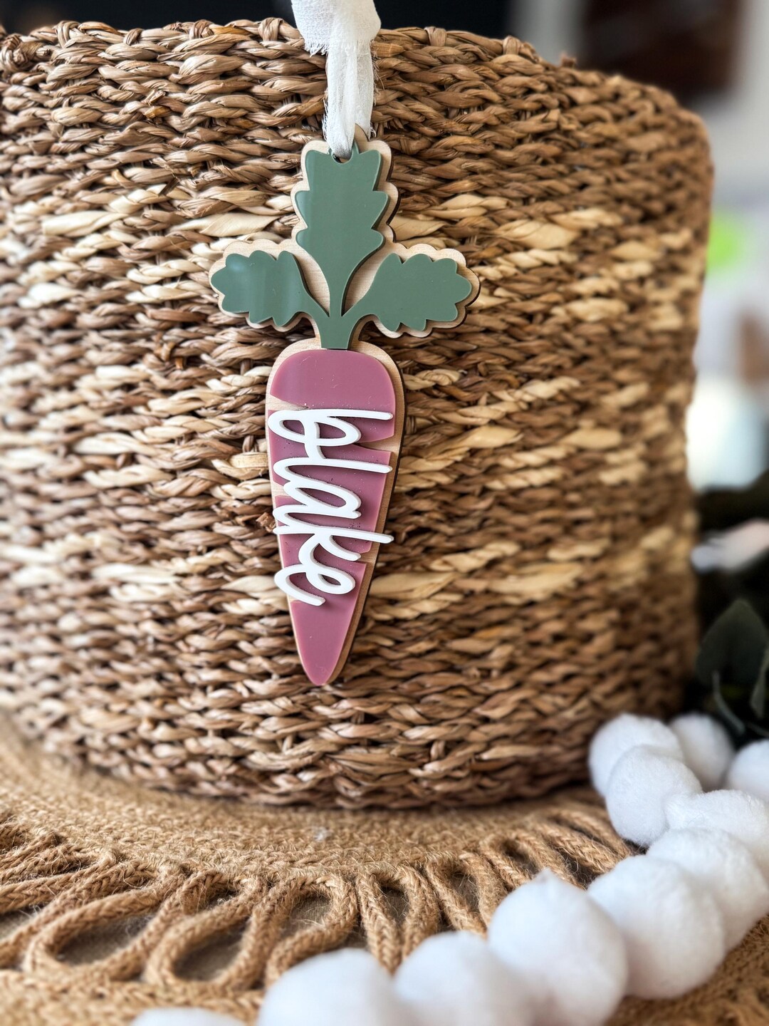 Personalized Acrylic Carrot Name Tag, Easter Basket Decor - Etsy UK