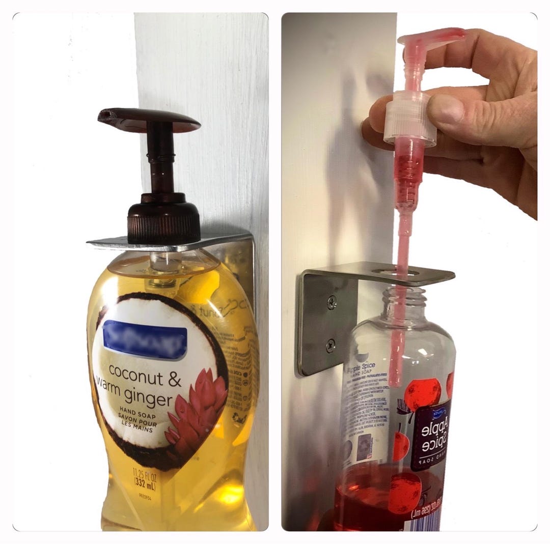 Hand Soap, Shampoo or Conditioner Bottle Wall Mount Bracket bottle ...
